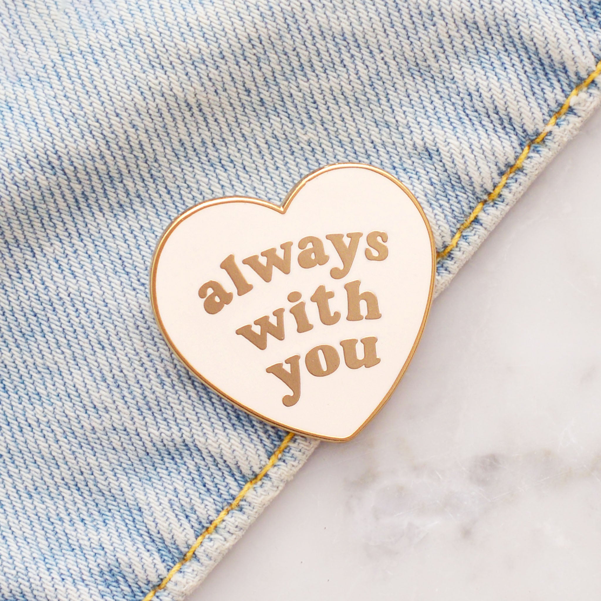 Always With You - Enamel Pin – Alphabet Bags