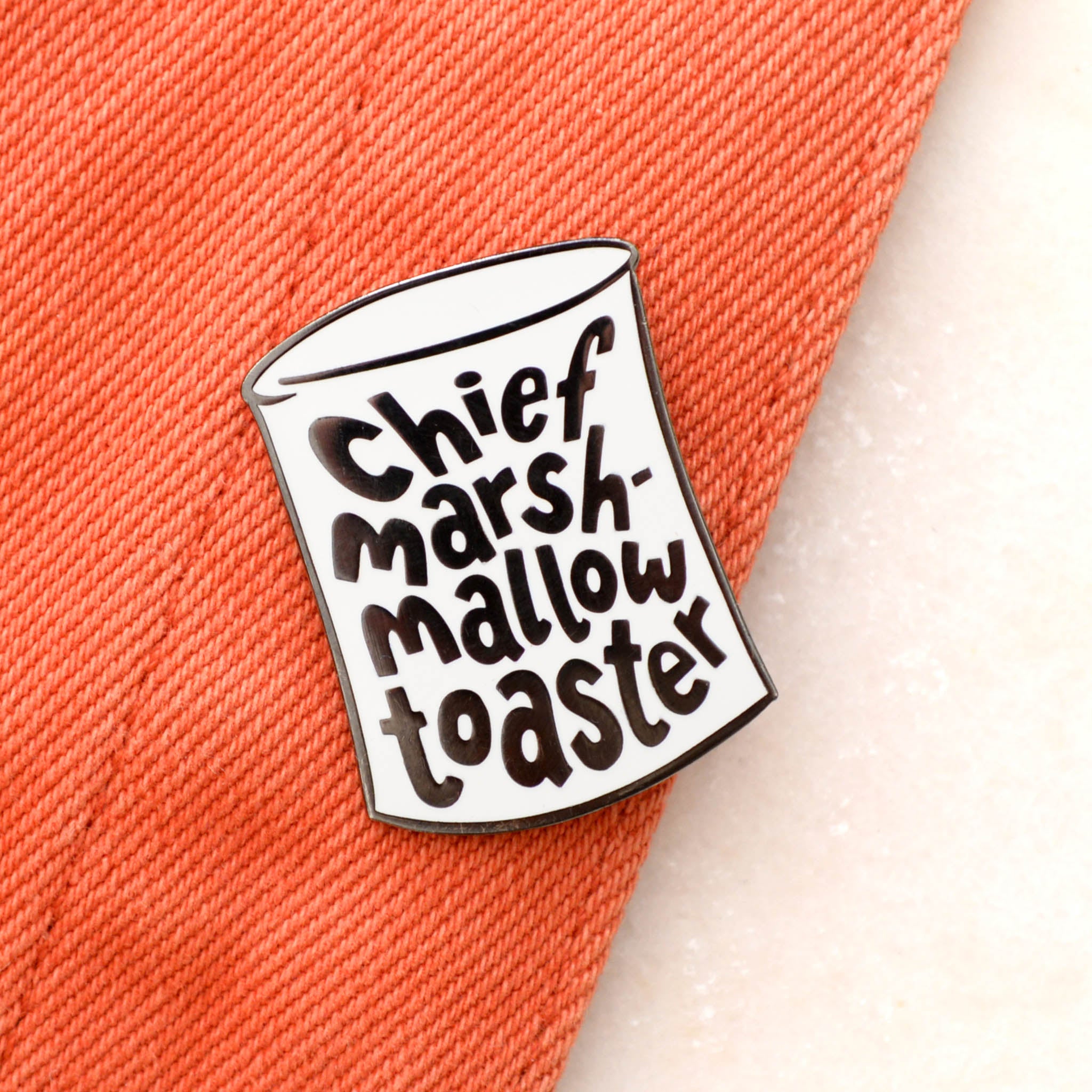 Chief Marshmallow Toaster - Enamel Pin – Alphabet Bags