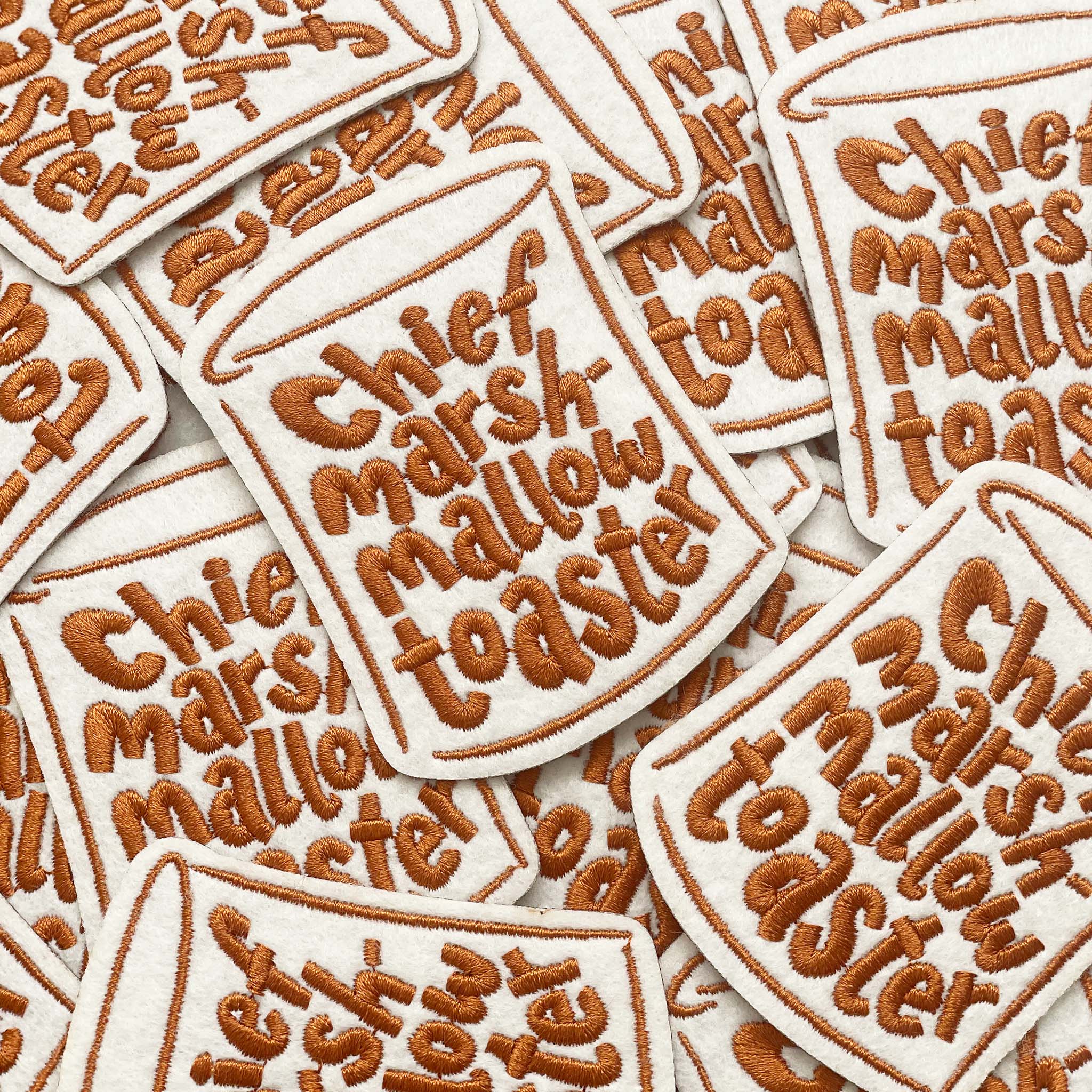 Chief Marshmallow Toaster - Embroidered Patch – Alphabet Bags