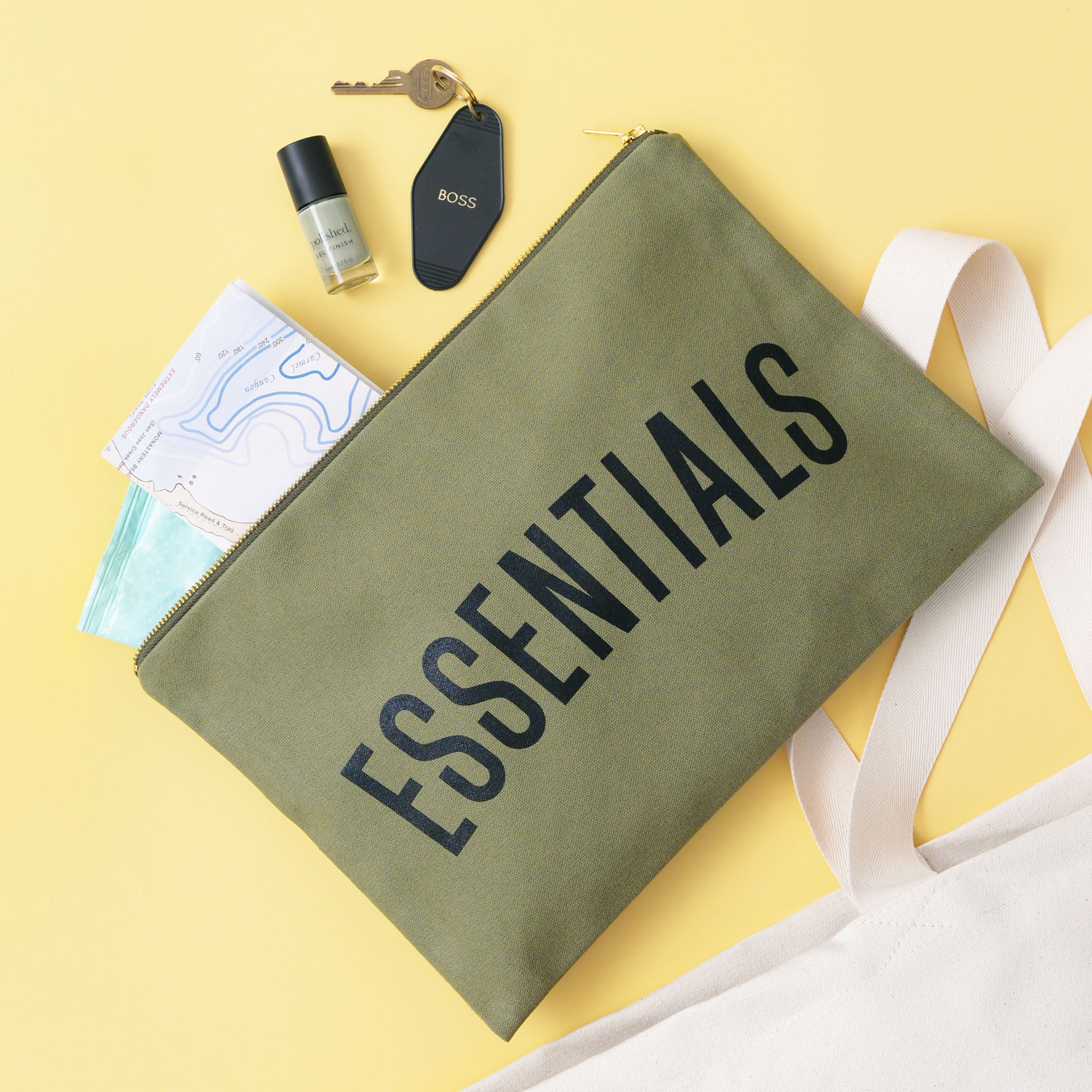 Essentials - Olive Green Extra Large Pouch – Alphabet Bags
