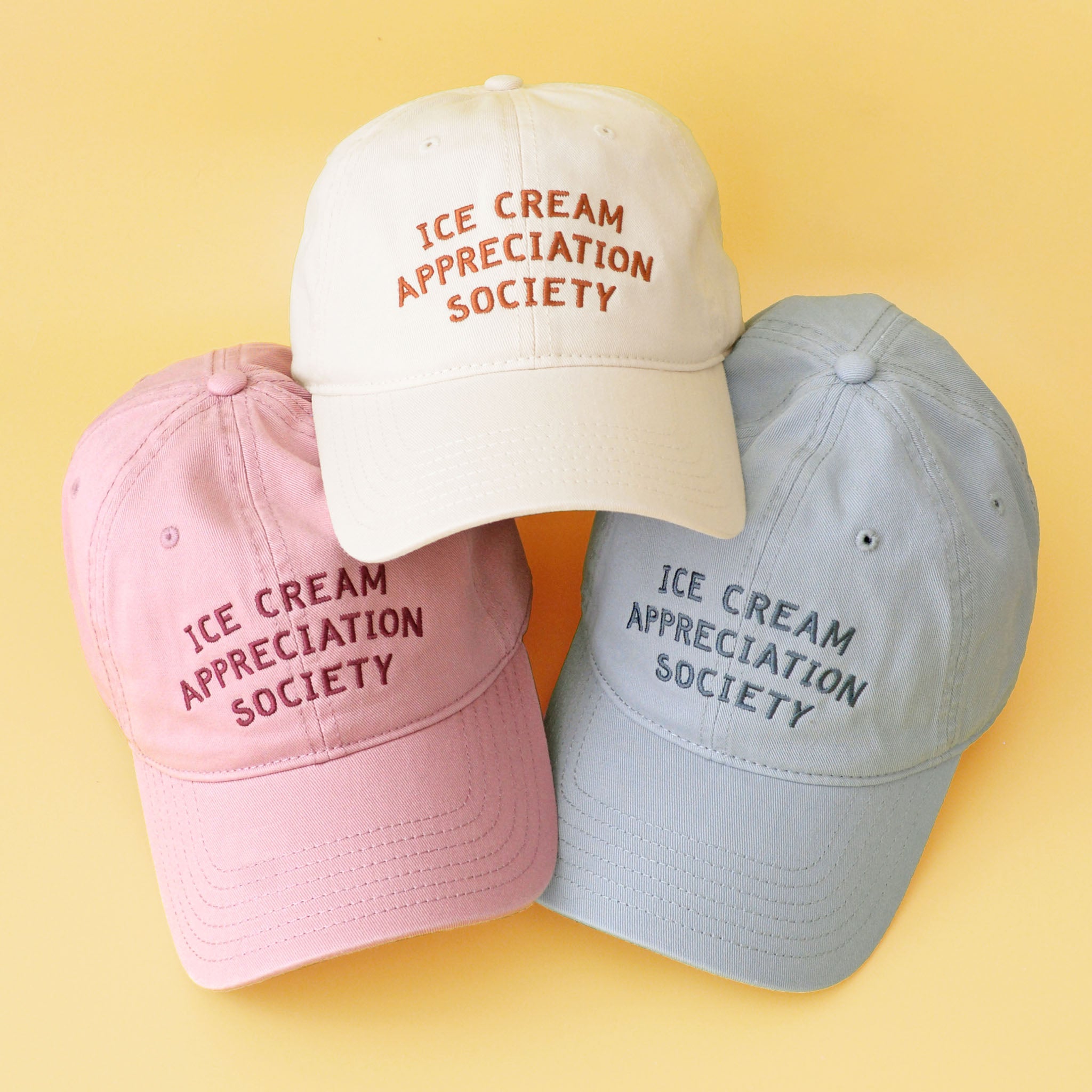 Ice Cream Appreciation Society - Cotton Baseball Cap – Alphabet Bags