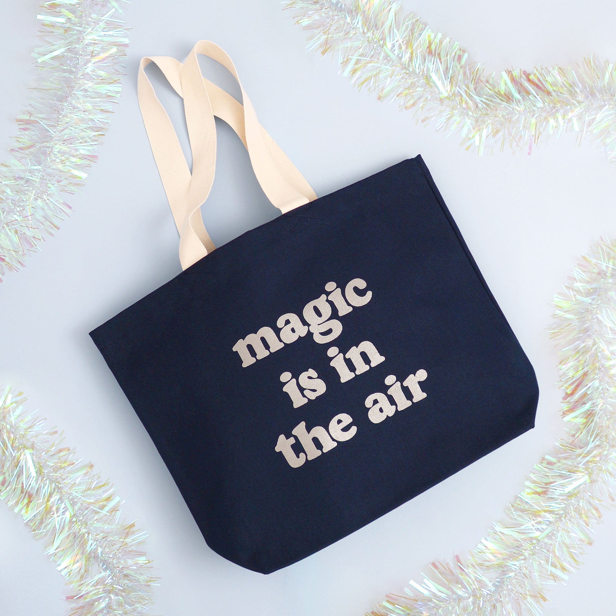 Magic is in the Air - Midnight Blue Tote Bag – Alphabet Bags