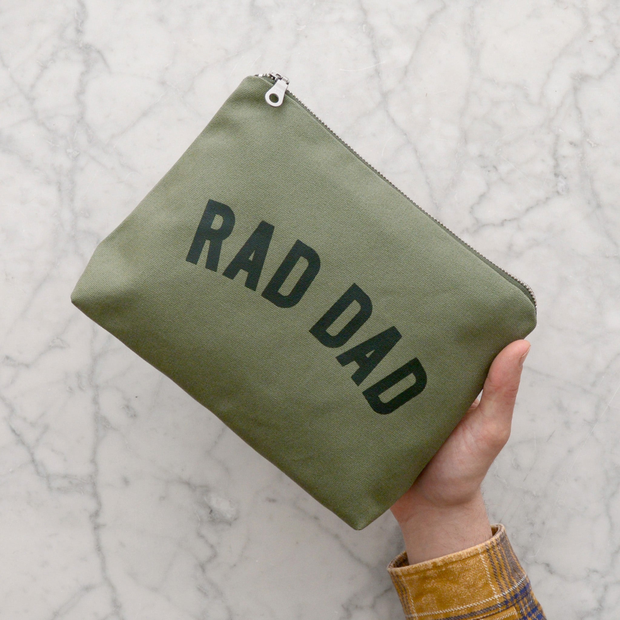 Rad Dad - Olive Wash Bag – Alphabet Bags