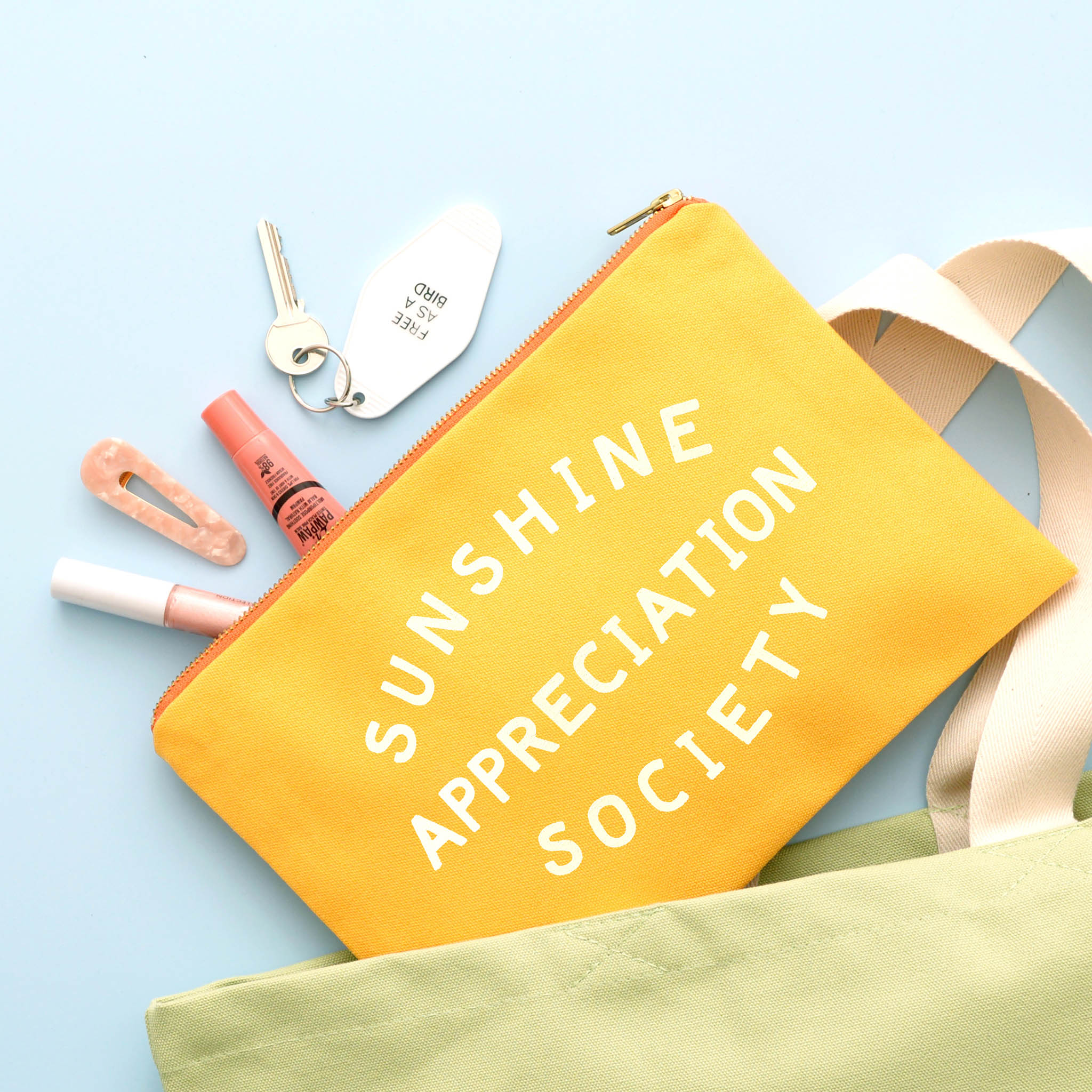 Sunshine Appreciation Society - Yellow Pouch – Alphabet Bags