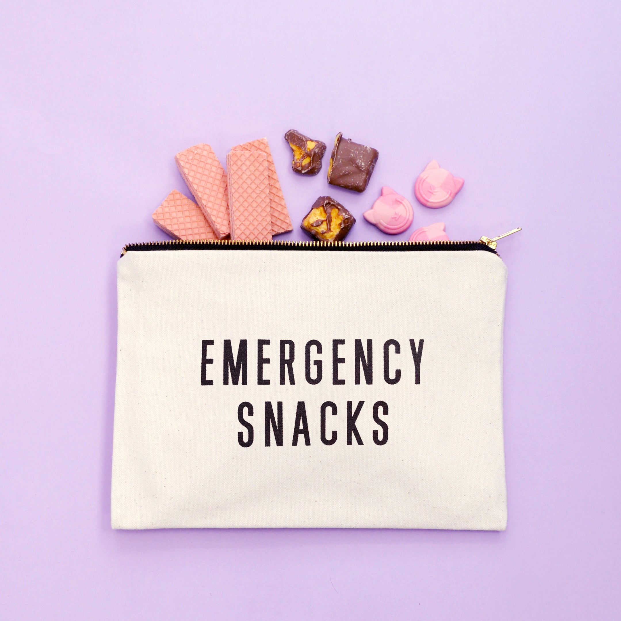 Emergency Snacks - Natural Canvas Pouch – Alphabet Bags