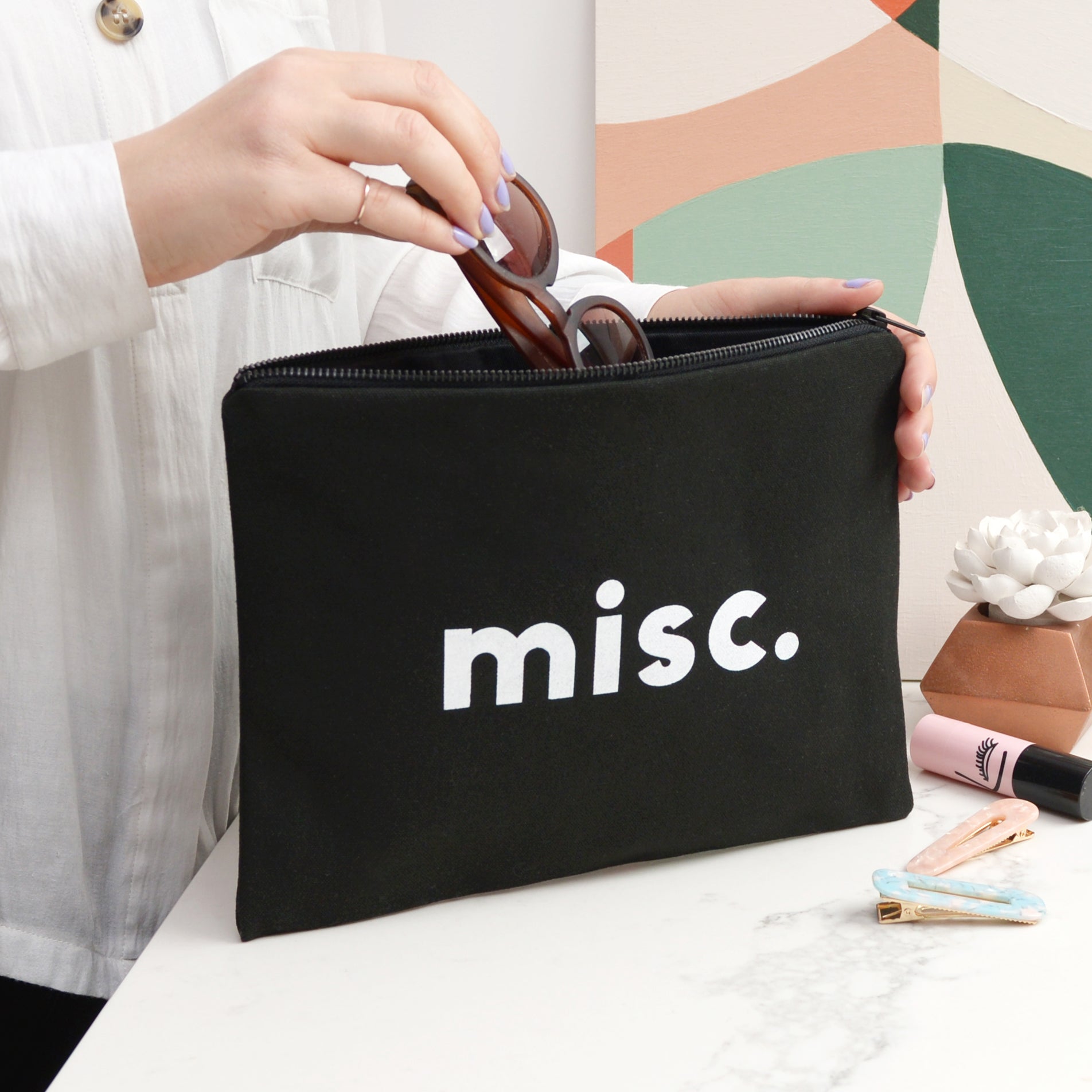 Misc - Black Pouch – Alphabet Bags
