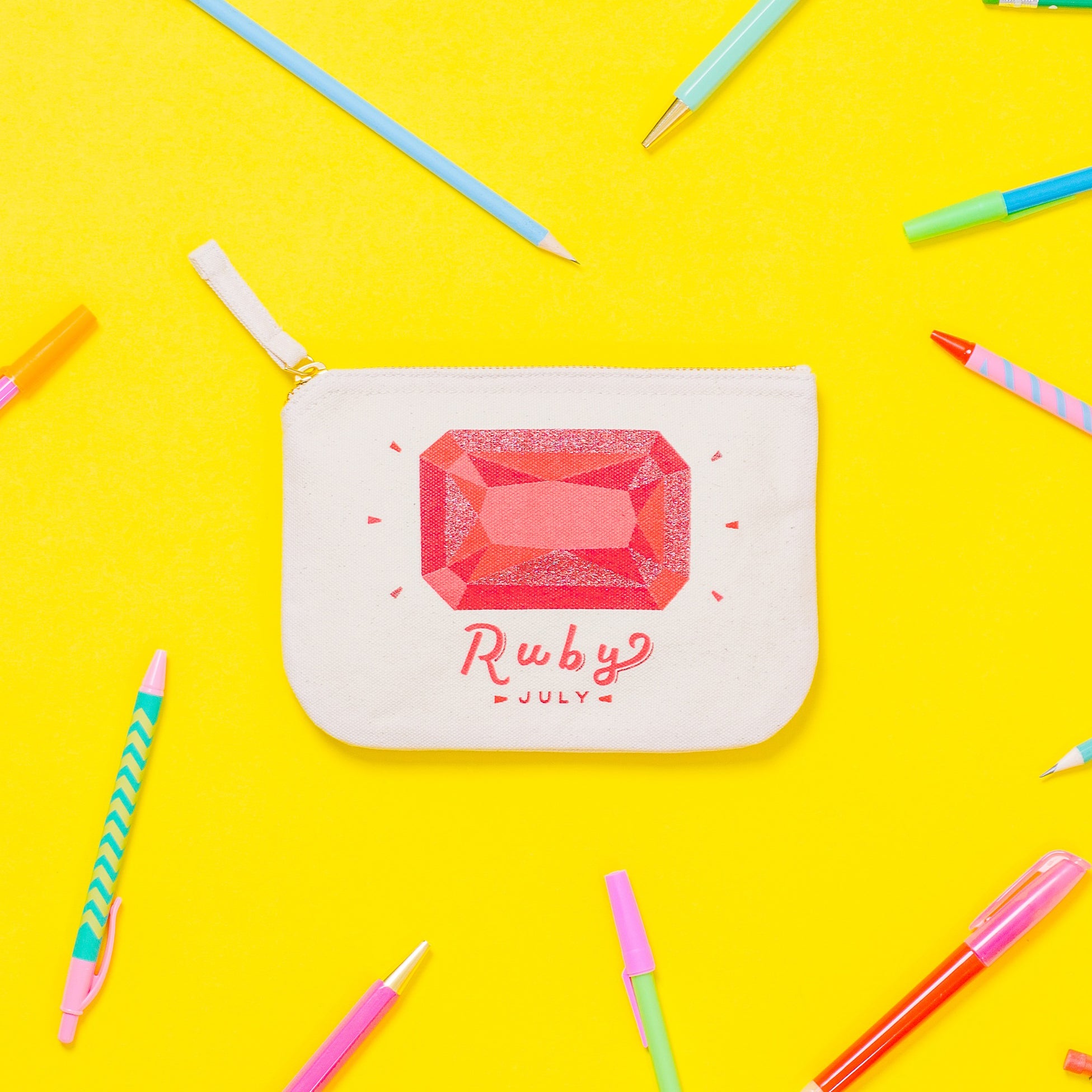 Ruby / July - Birthstone Pouch – Alphabet Bags