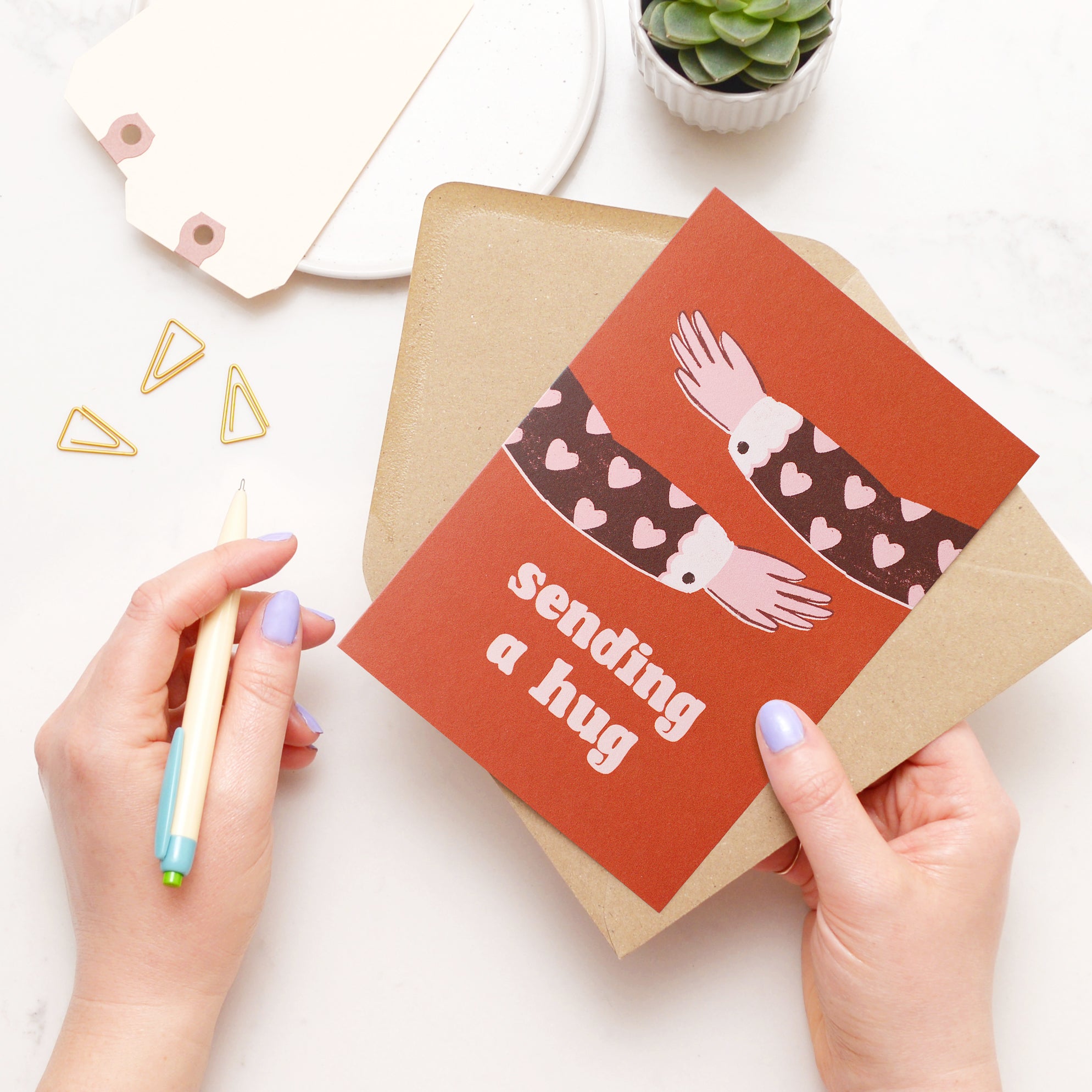 Sending a Hug - Greeting Card – Alphabet Bags